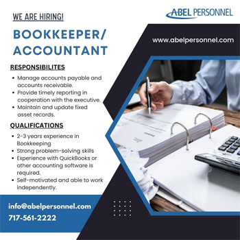 Current Opening - Job placement in Harrisburg PA - Abel Personnel