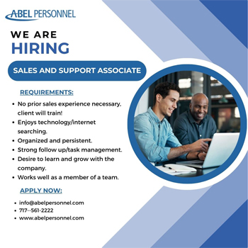 Current Opening - Job placement in Harrisburg PA - Abel Personnel